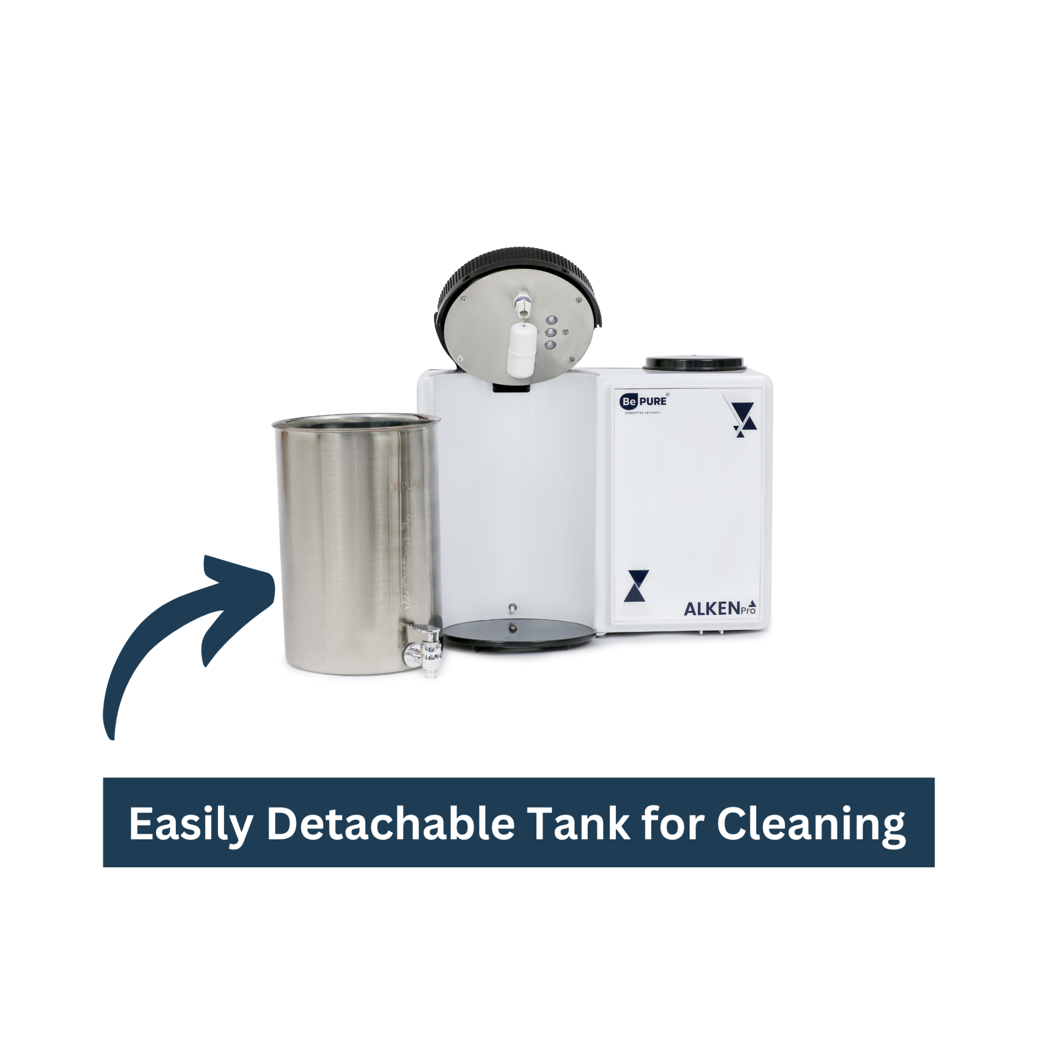 Alkaline NF UV Water PurifierDetachable With Steel Tank | Bepure