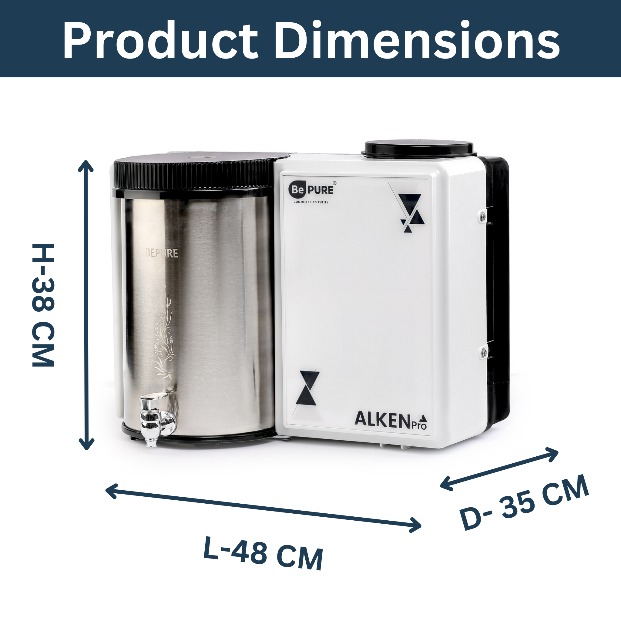 Alkaline NF UV Water PurifierDetachable With Steel Tank | Bepure