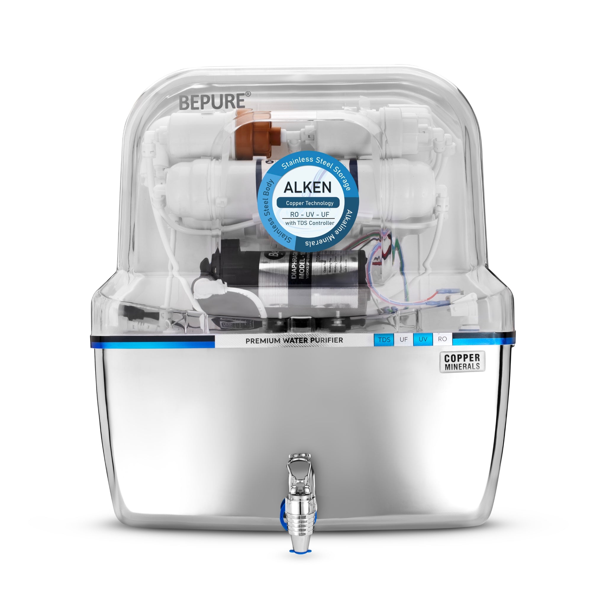 Best UV UF Water Purifier with Steel Tank | Bepure