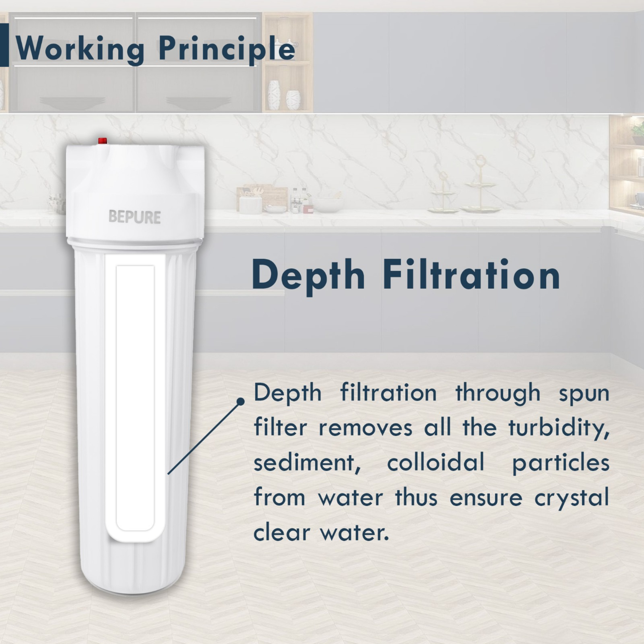 Bepure Main Line Water Filter | Whole House Water Filtration System